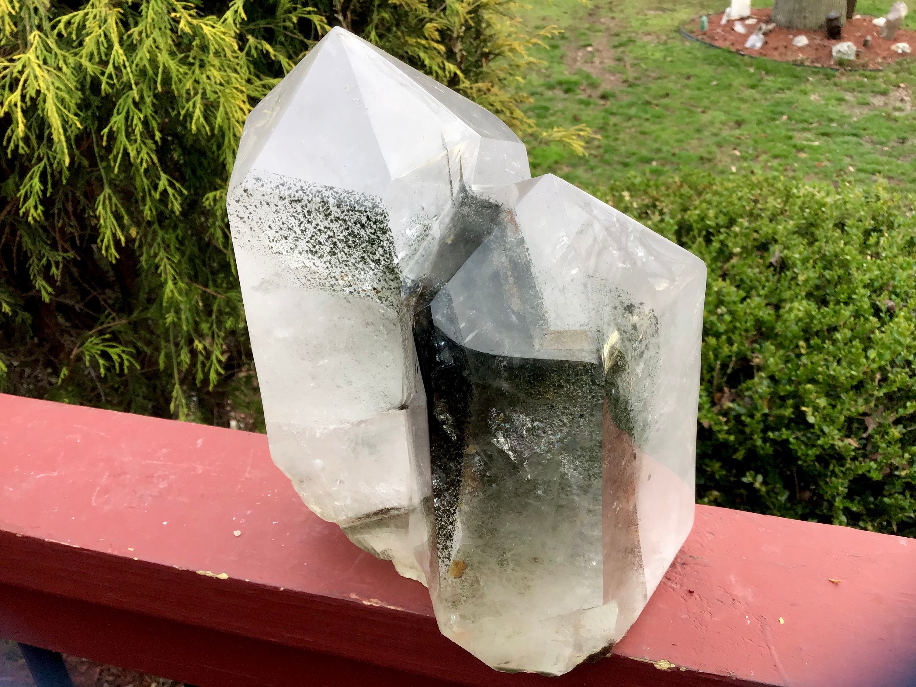 Quartz Crystal Generator Large 12 lb. 14 oz. Twin Flame Tower | Etsy