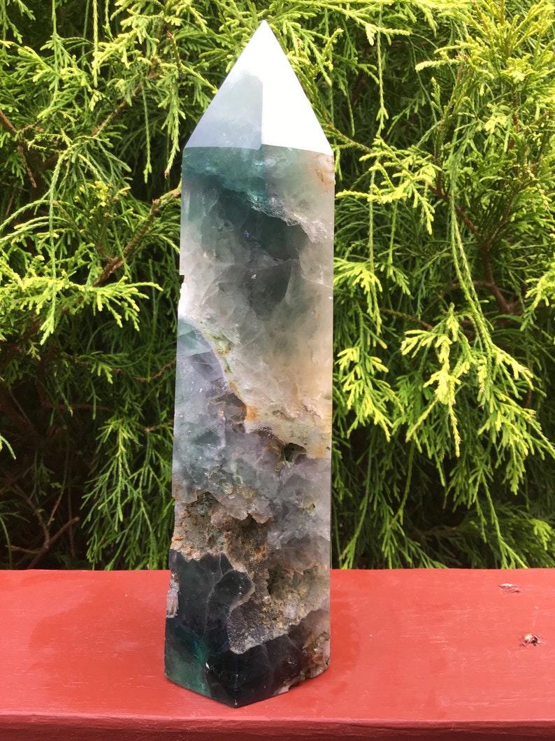 Fluorite Crystal Quartz Generator Large 3 Lb. Tower 8 | Etsy