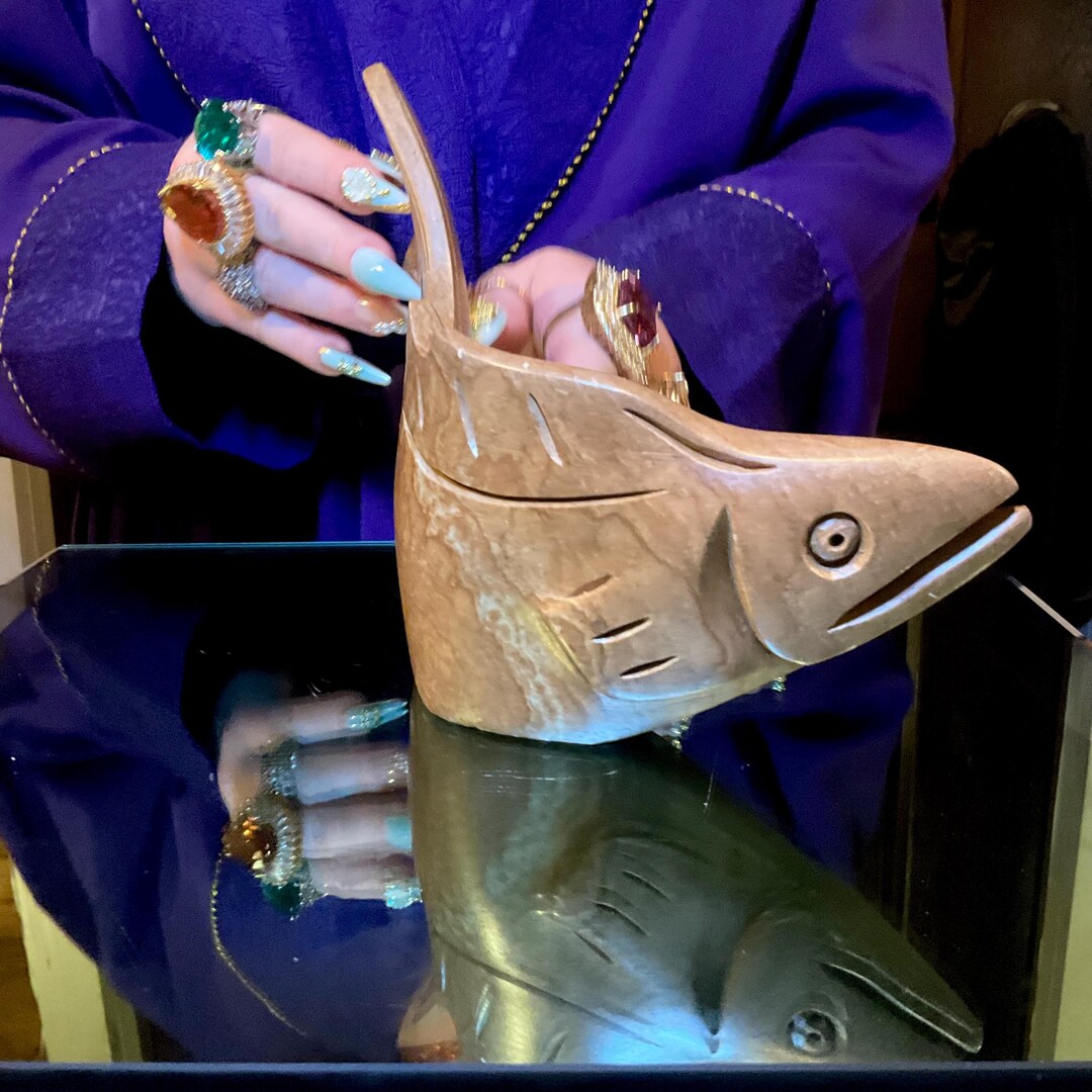 Carved Stone Fish Figurine 10