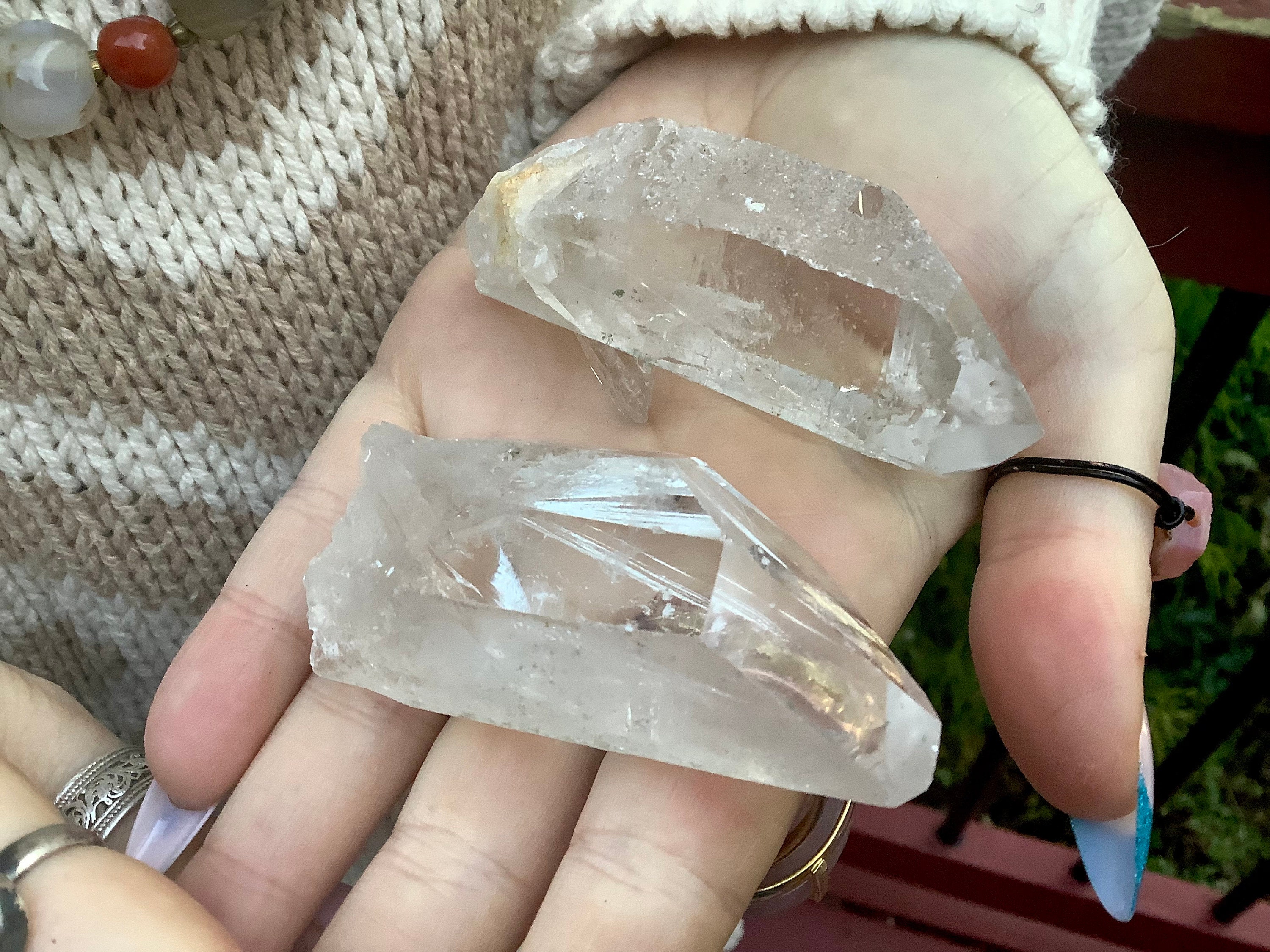 Himalayan Healing Quartz Crystal Points Duo of Pocket or Altar Crystals ...