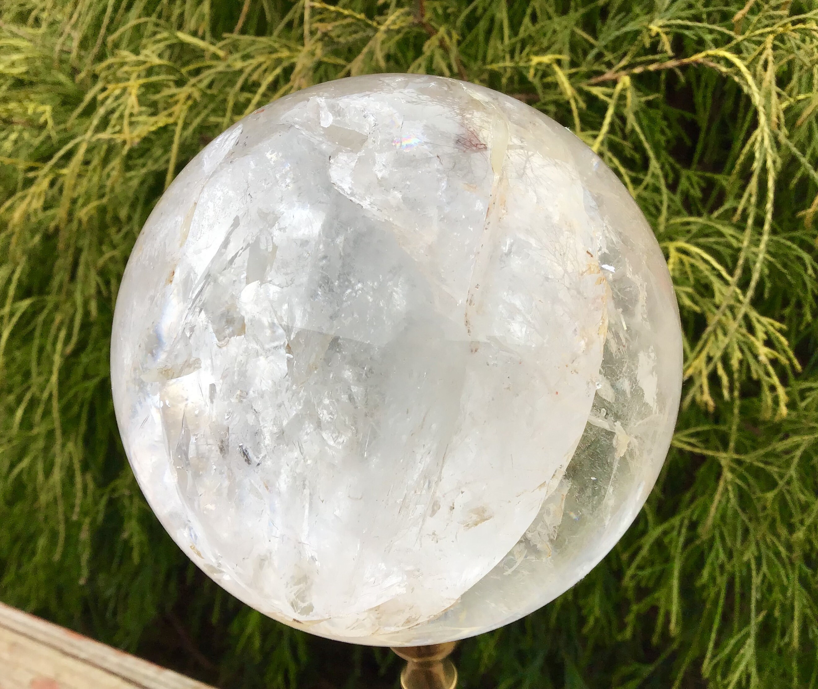 Clear Quartz Crystal Ball ~ 3 lb. 4 oz. ~ 4 Wide ~ Polished Sphere ...