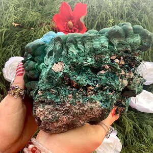 Malachite & Chrysocolla Botryoidal Large 13 Lb. Cluster ~9" Long ...