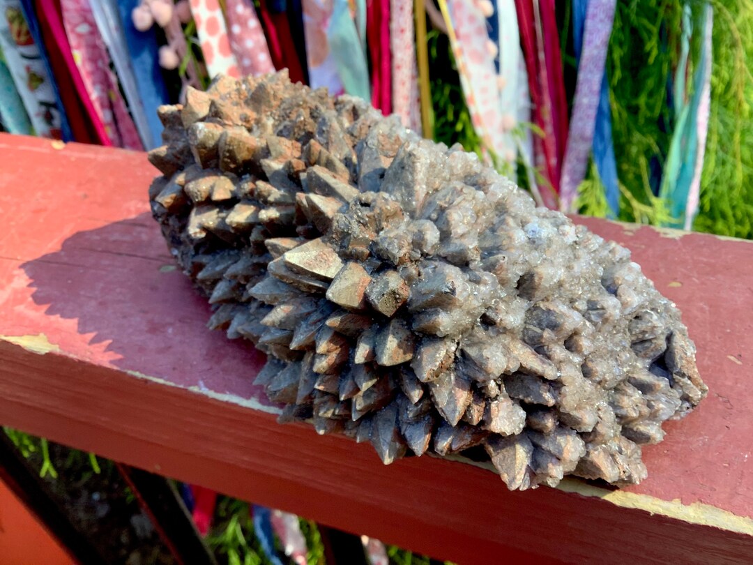 Dogtooth Calcite Specimen: 6" Natural Mineral Cluster on Matrix - Etsy