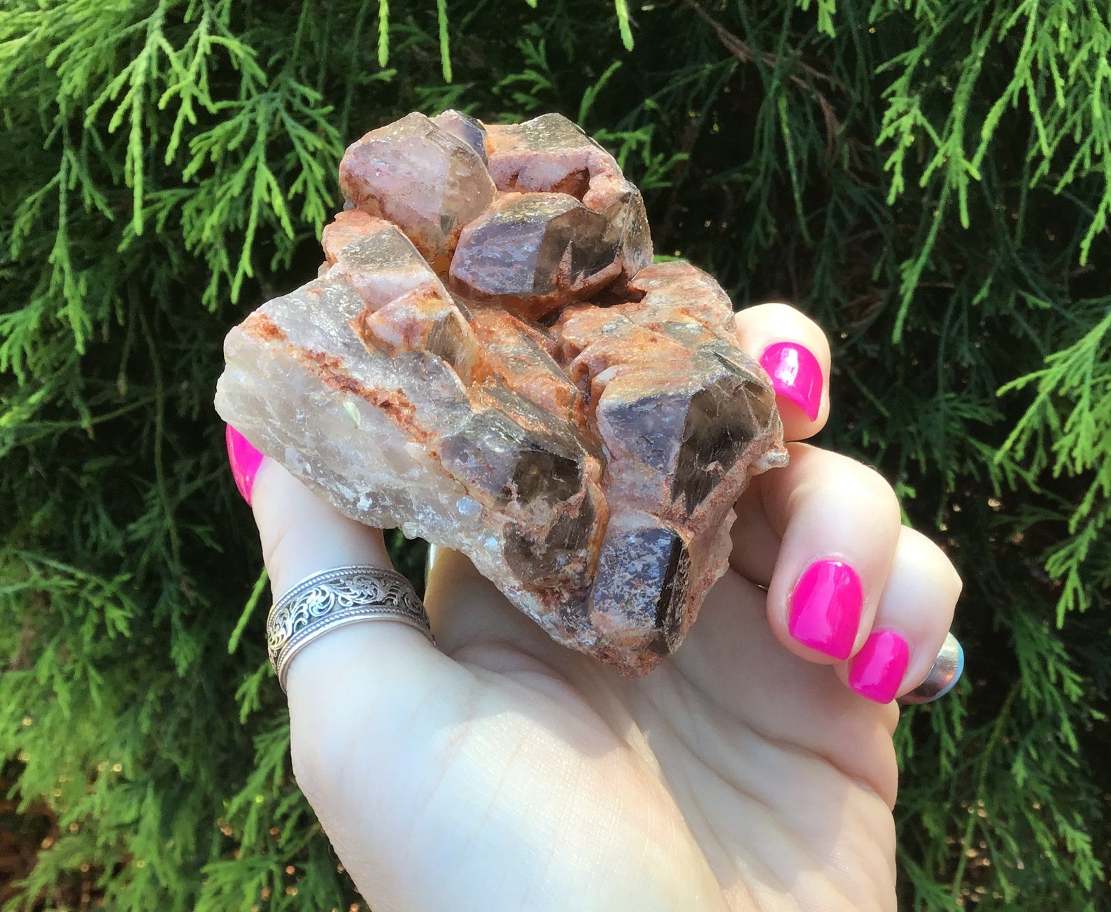 Smokey Quartz Skeletal Crystal Large 9.5 oz. Cluster 5 | Etsy