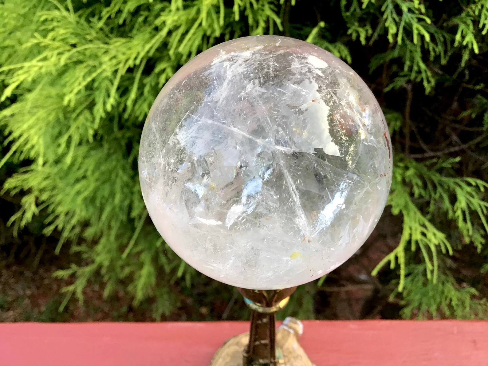 Clear Quartz Crystal Ball Big 15 oz. Polished Sphere 2 | Etsy