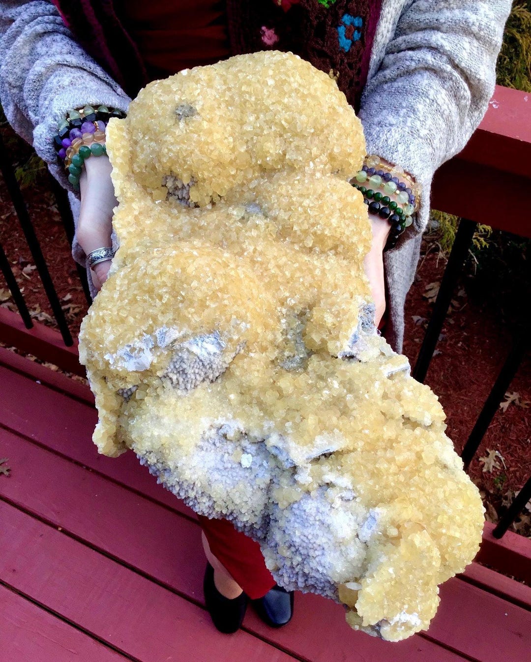 Yellow Calcite Crystal Cluster ~ Large 25 Lb. ~ 15" Long ~ Stunning ...