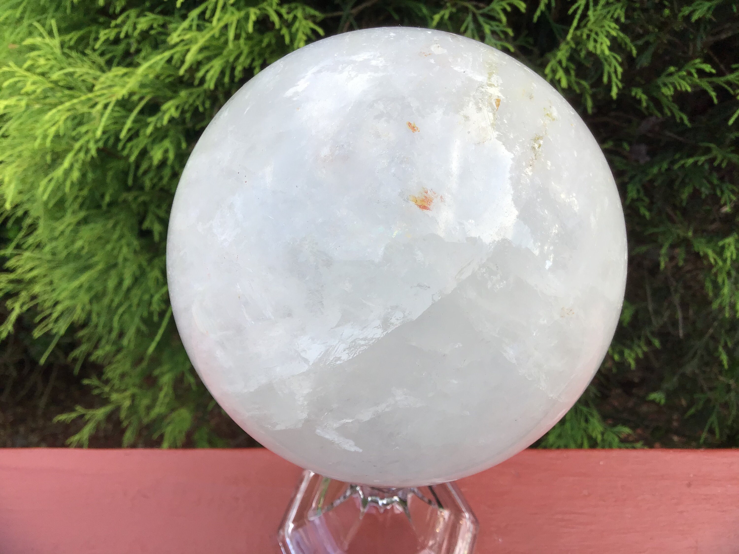 Snow White Quartz Crystal Ball Large 5 Lb. Gorgeous Glowing | Etsy