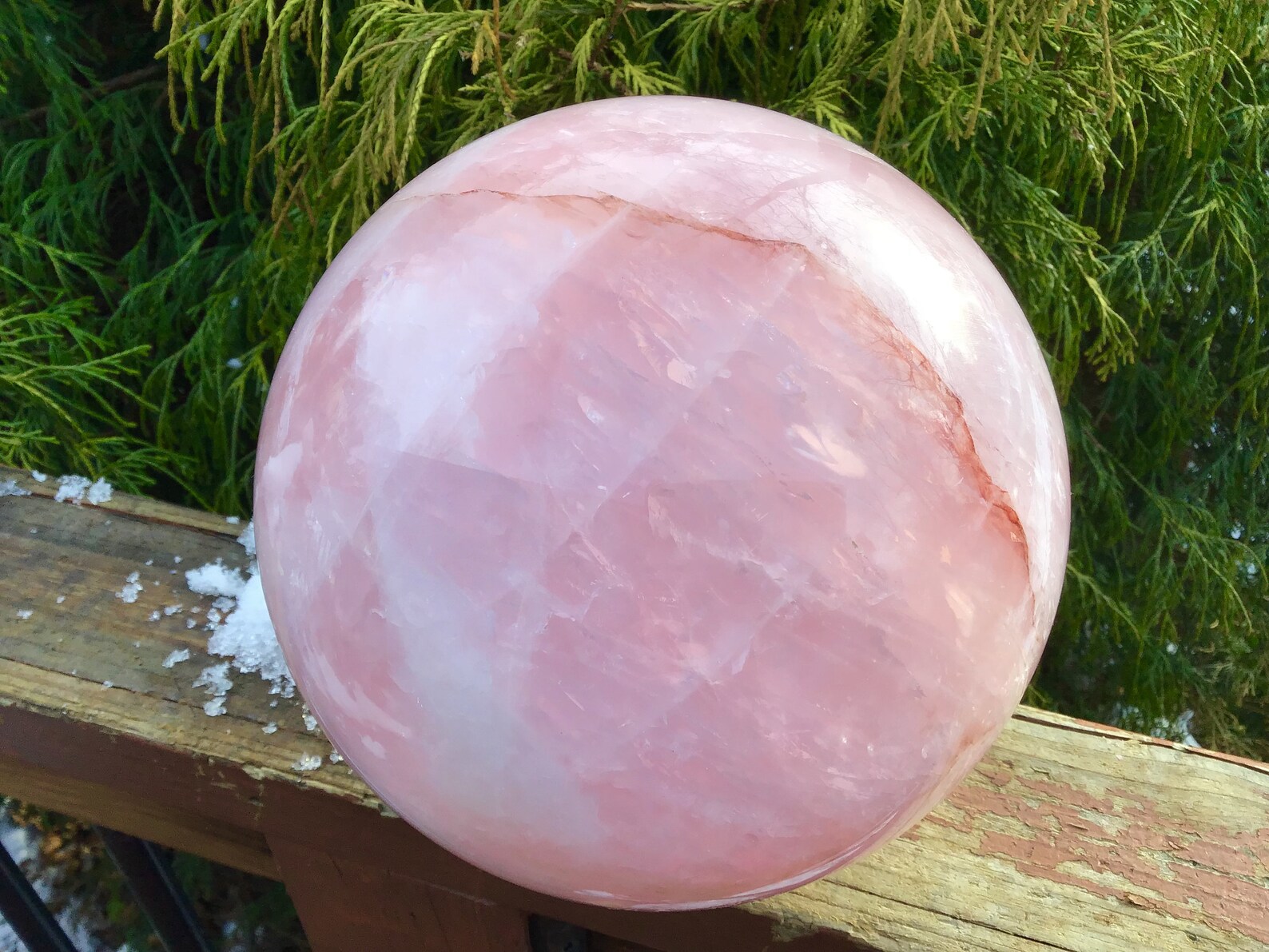 Rose Quartz Crystal Ball Large 17 Lb. Pink Sphere 7 - Etsy