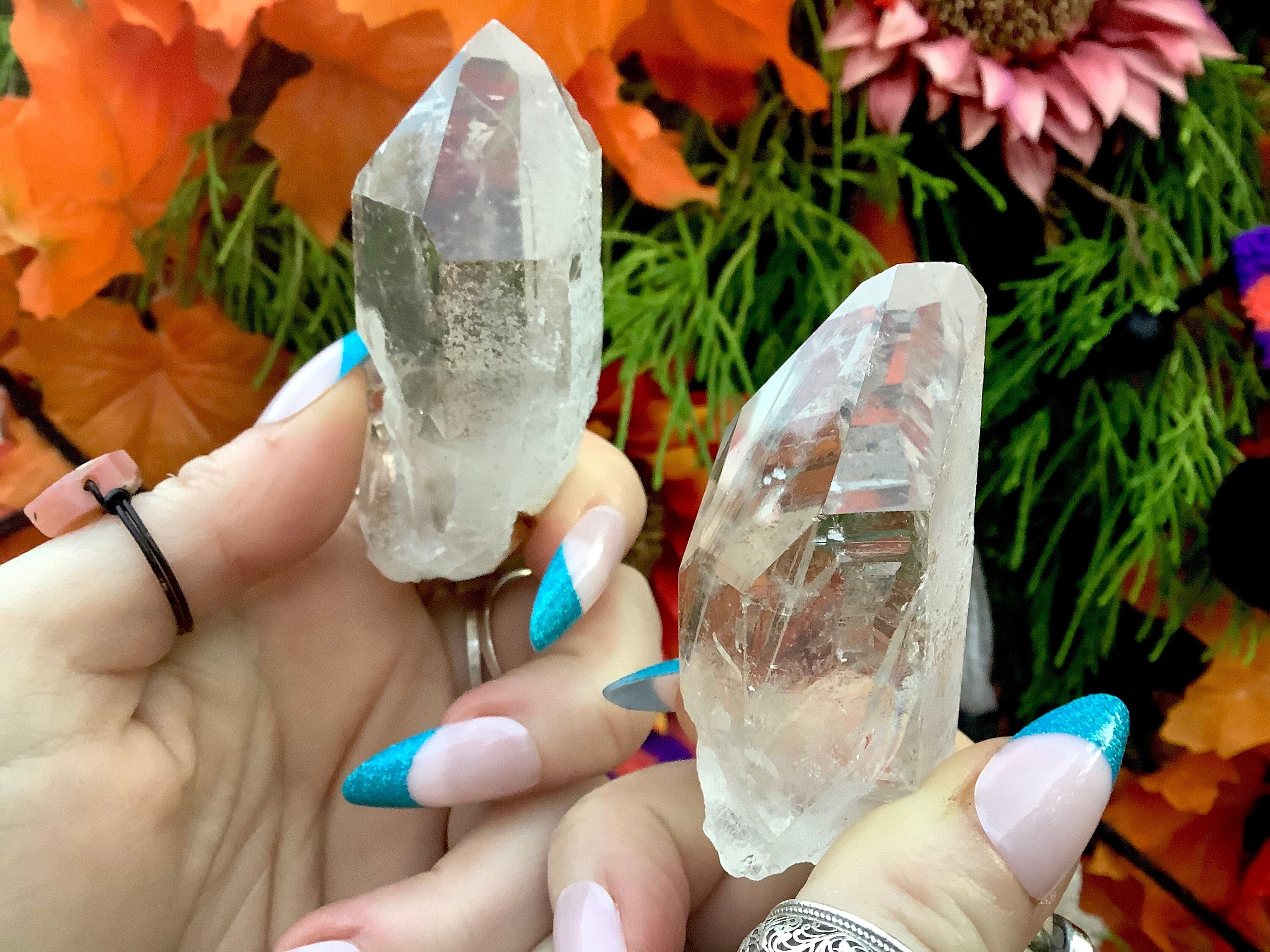 Himalayan Healing Quartz Crystal Points Duo of Pocket or Altar Crystals ...