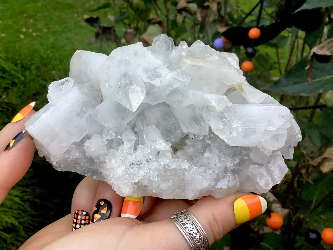 Apophyllite Zeolite Large 1 Lb. Cluster 5 Long Stunning Sparkling ...