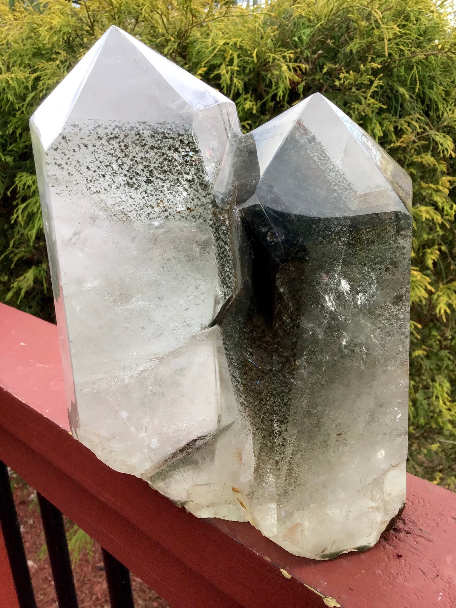 Quartz Crystal Generator Large 12 Lb. 14 Oz. Twin Flame Tower | Etsy