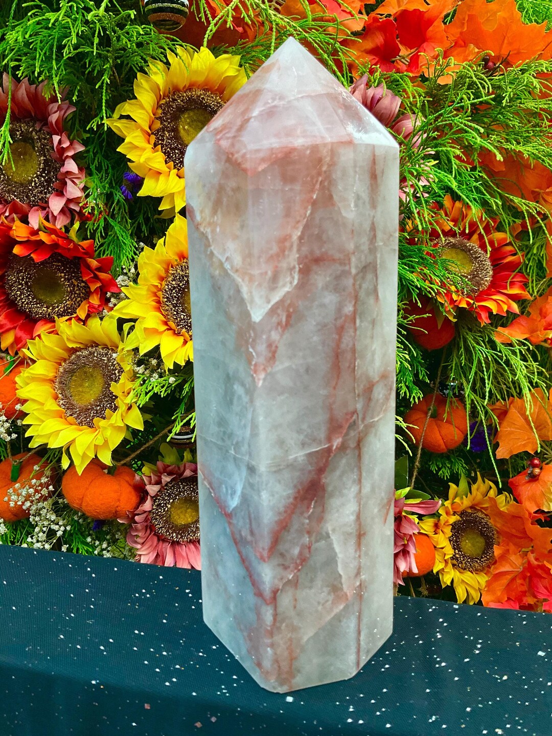 Red Phantom Quartz Crystal 6 Lb. 9 Oz Tower, Generator, Pillar 11 Tall ...