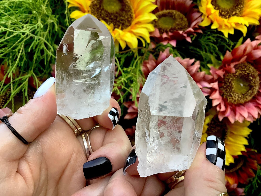Quartz Crystal High Himalayan Healing Points Duo of Pocket or Altar ...