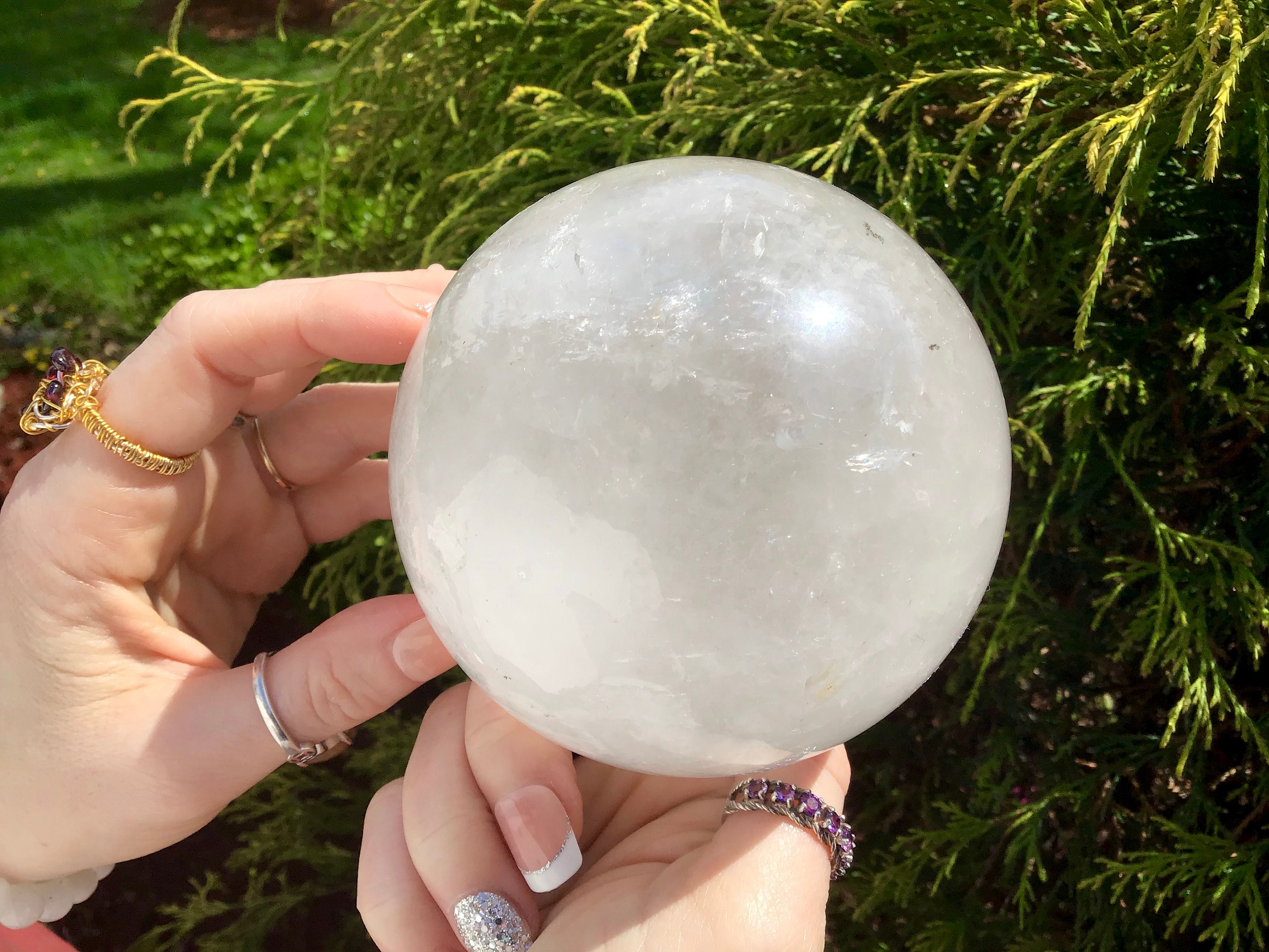 Clear Quartz Large 2 Lb. 8 oz. Crystal Ball 3 1/2 Wide | Etsy