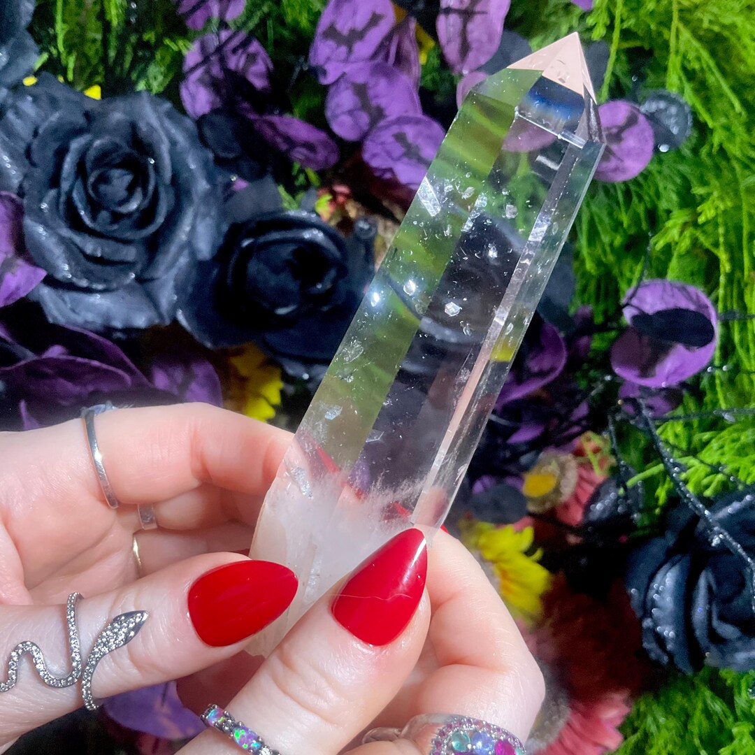 Himalayan Quartz Crystal Wand: Ultra Clear Reiki Altar Display - Etsy