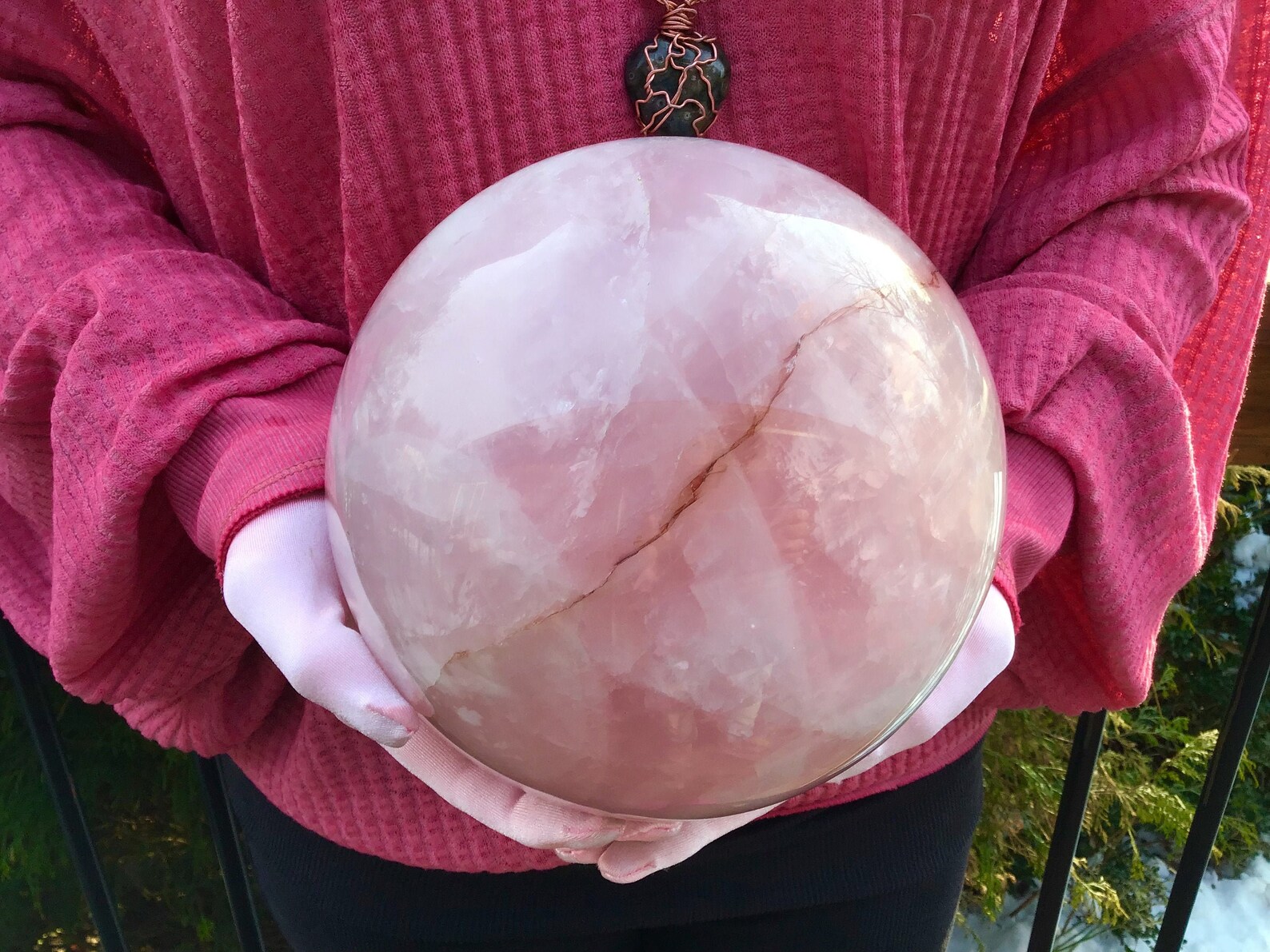 Rose Quartz Crystal Ball Large 17 Lb. Pink Sphere 7 - Etsy