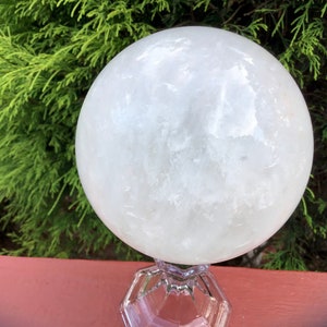 Snow White Quartz Crystal Ball Large 5 Lb. Gorgeous Glowing - Etsy