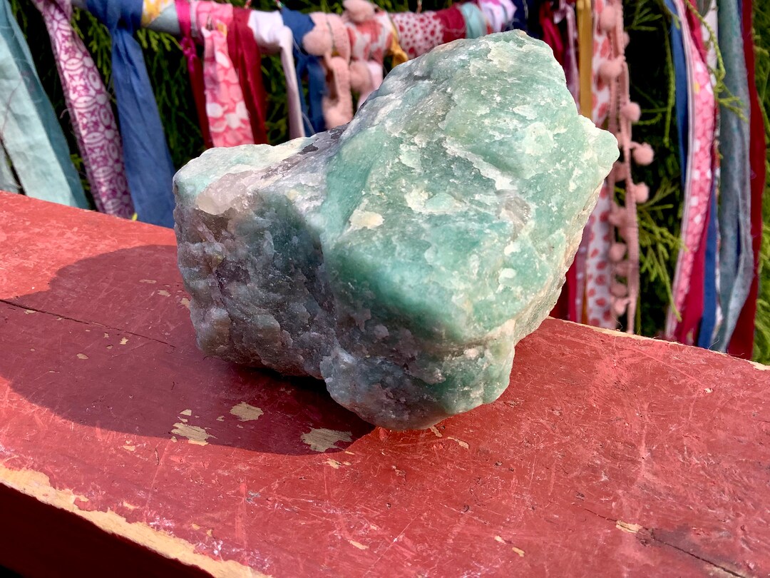 Amazonite Crystal Cluster 14 Oz. 4 Long Free Standing Unpolished ...