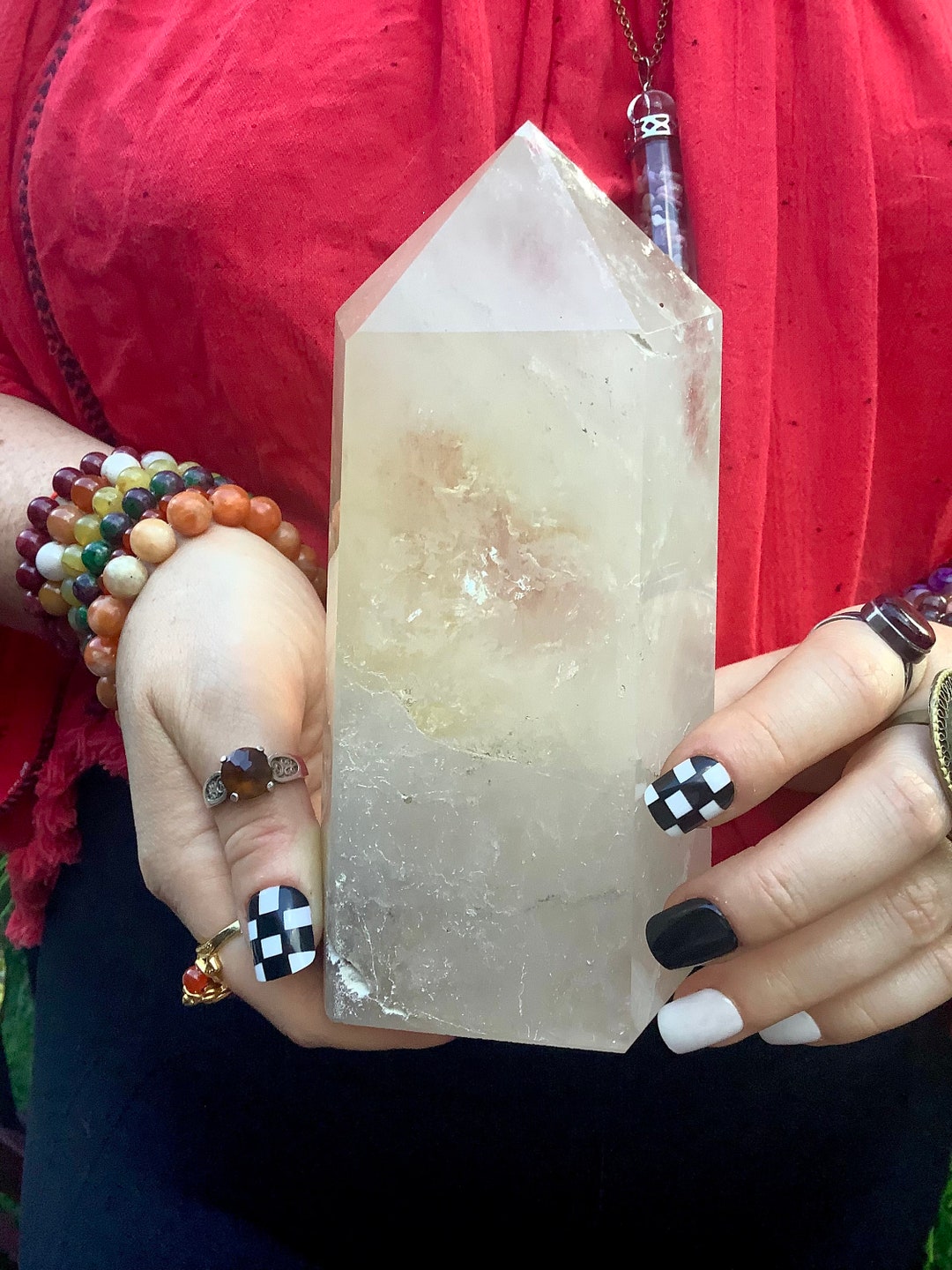 Quartz Crystal Large 2 Lb. 8 Oz. Generator 6 1/2 Tall Big Sparkling ...