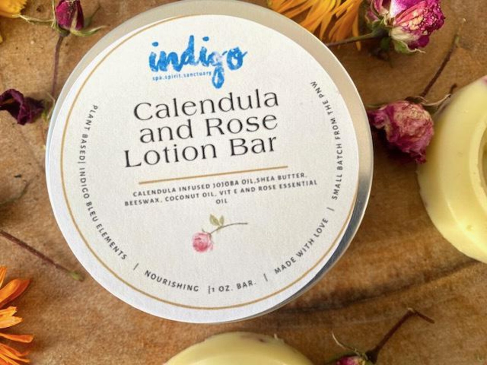 Calendula and Rose Lotion Bar for Skin Soothing - Etsy