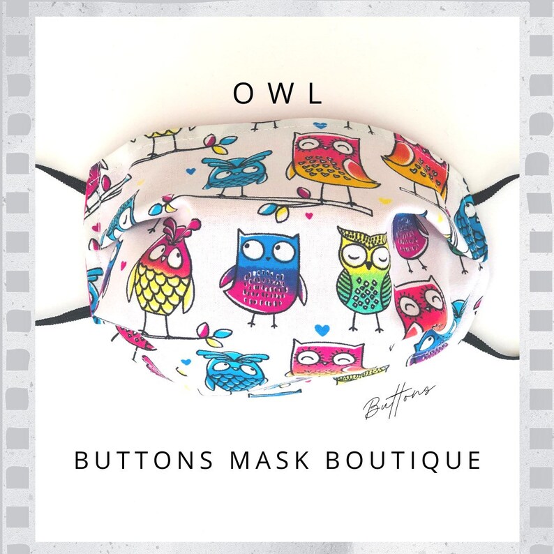Owl Face Mask Anti Fog Face Mask Face Mask With Filter - Etsy