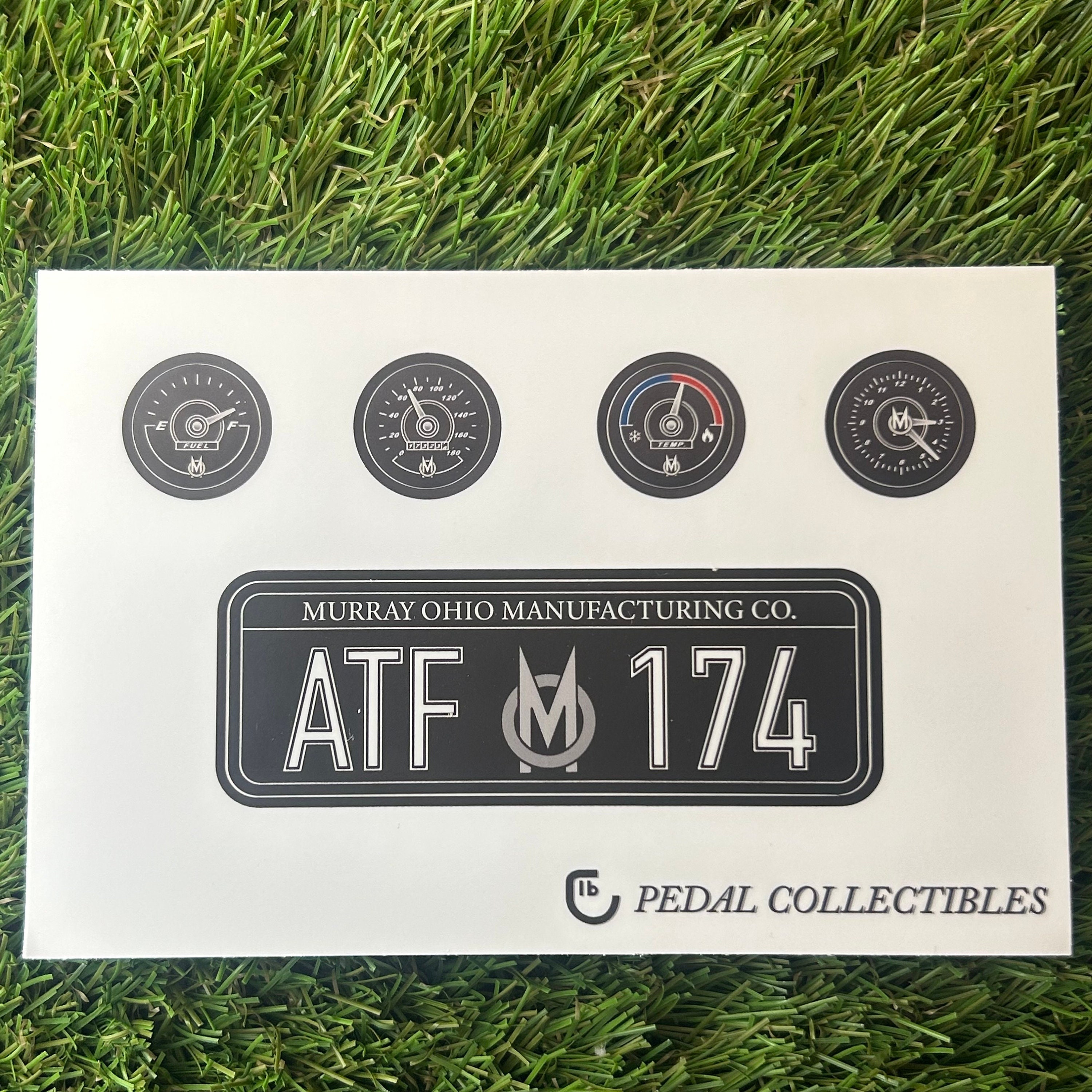 Murray Pedal Car Custom Decal Set - License Plate + Dashboard Gauge ...