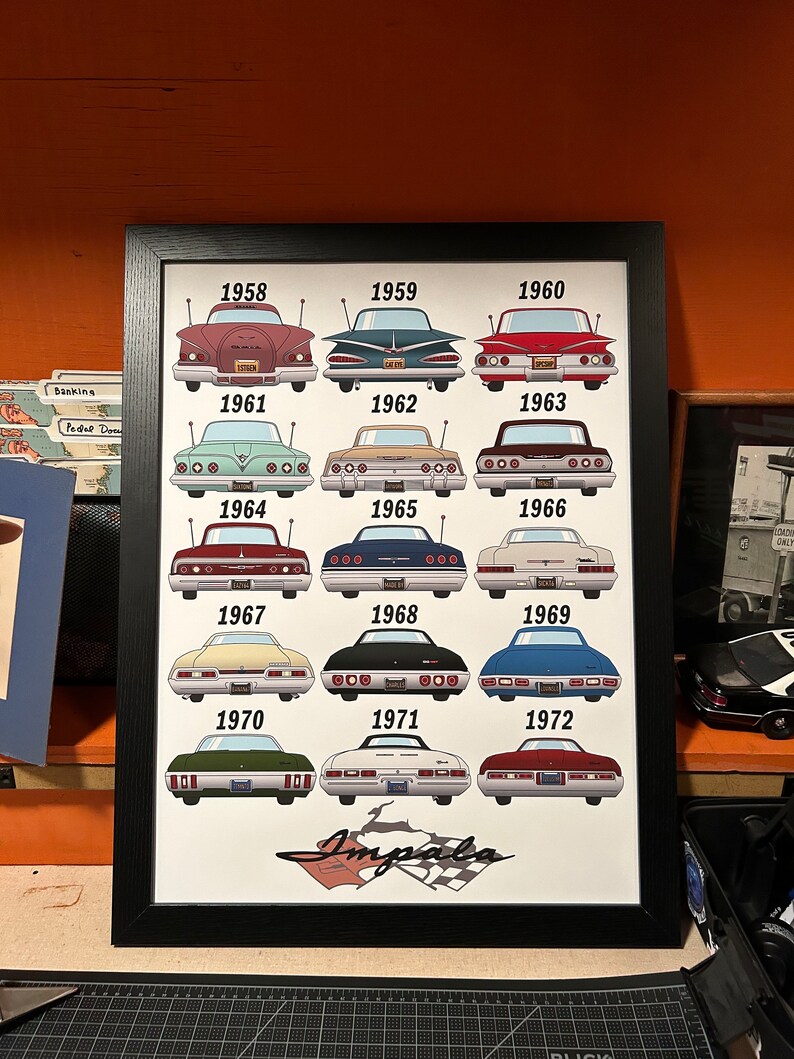 Custom Impala Poster Feature Your Chevy Personalized Chevrolet Impala ...