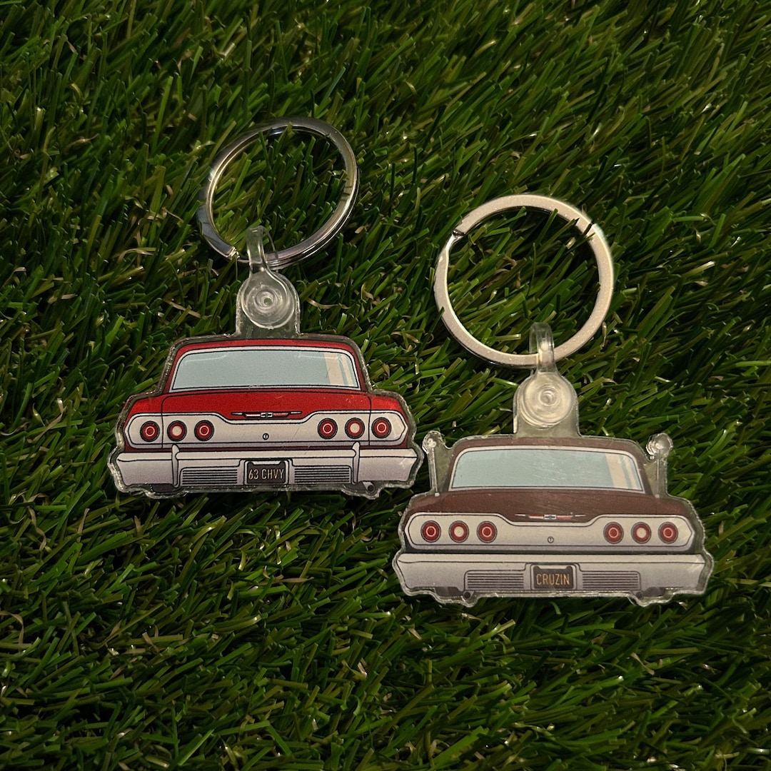 1963 Chevy Impala Acrylic Keychain Chevrolet Key Charm - Etsy