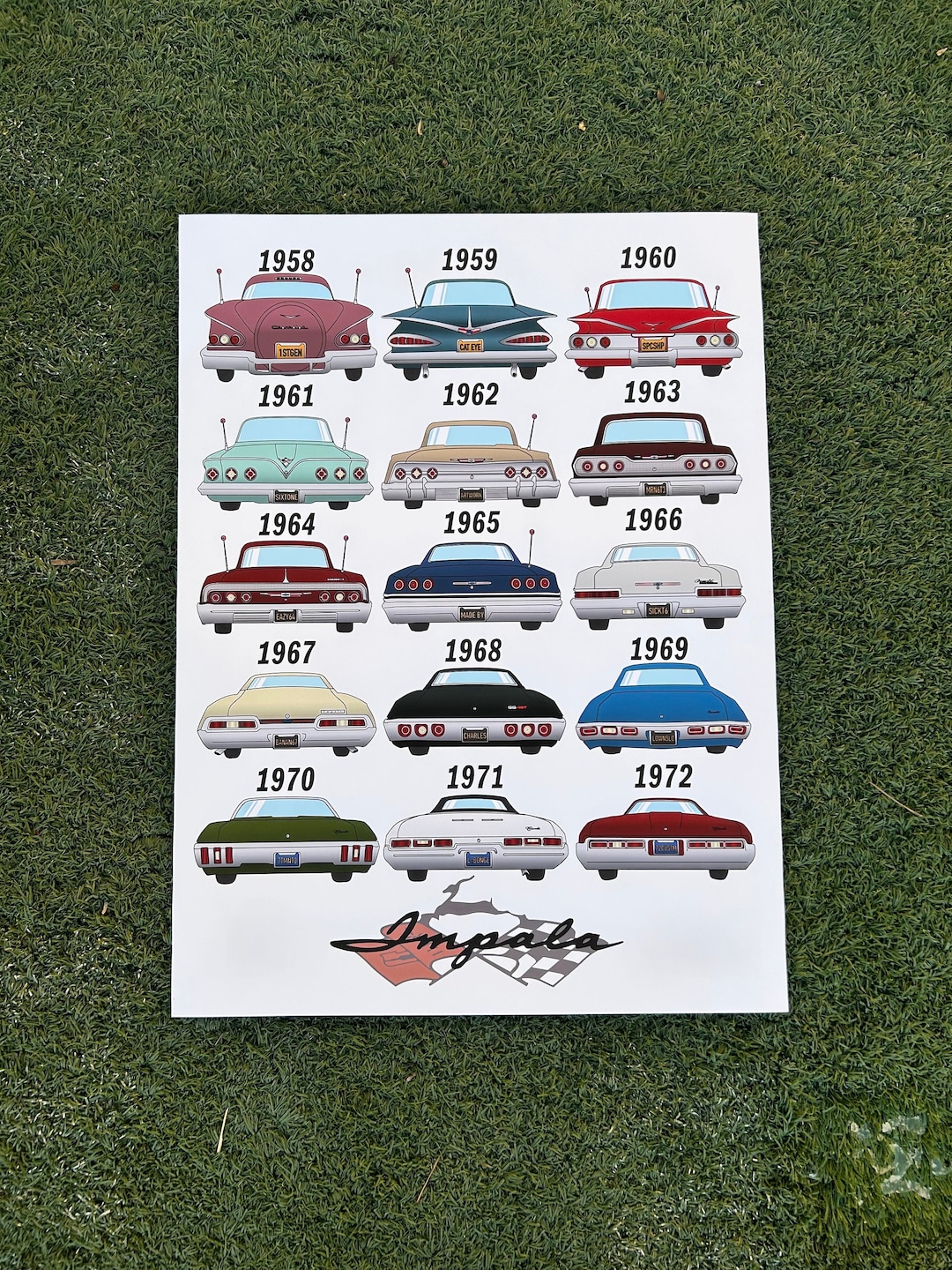 Chevy Impala 15 Years of Impala 18 X 24 Taillight - Etsy