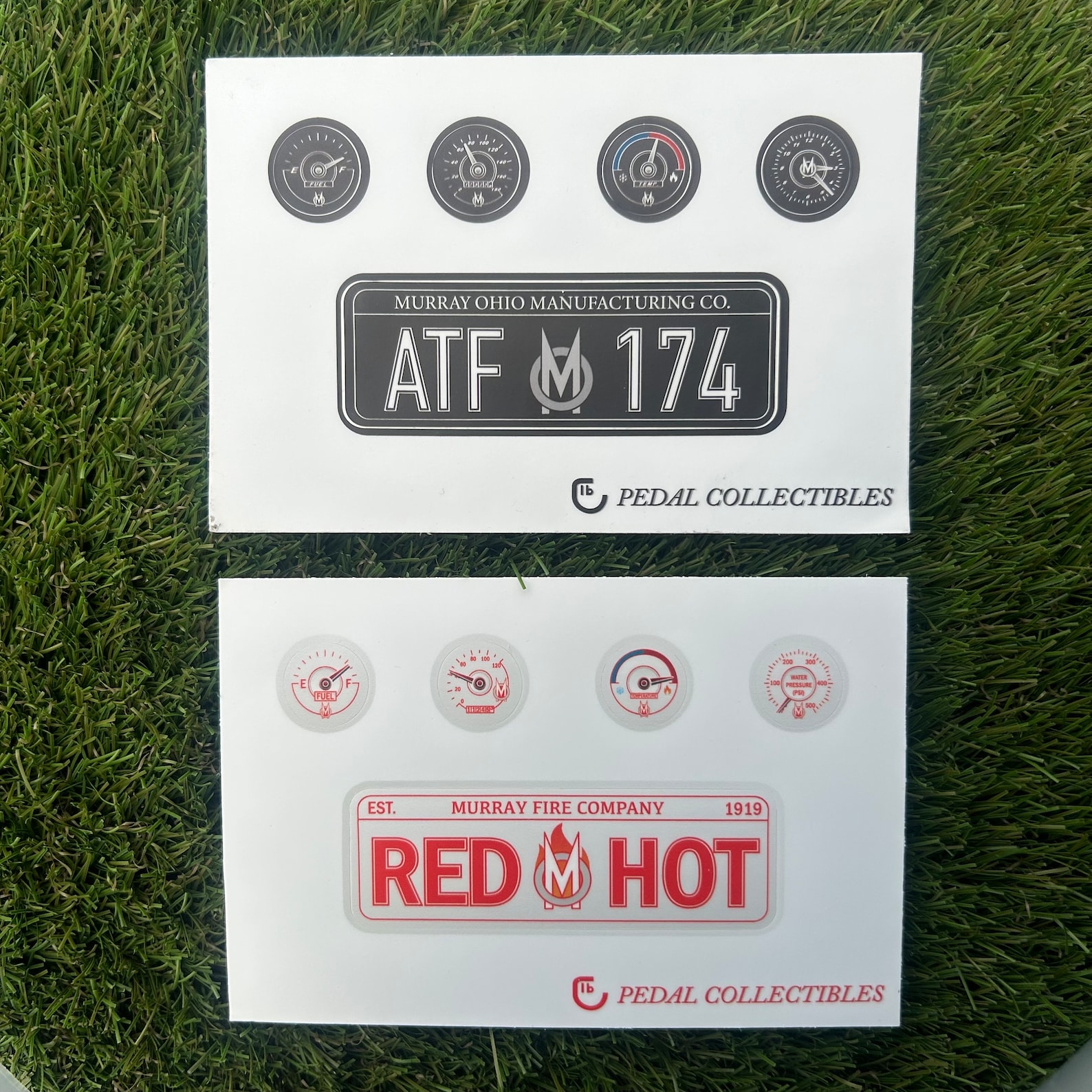 Murray Pedal Car Custom Decal Set - License Plate + Dashboard Gauge ...