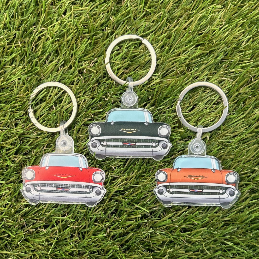 1957 Chevy Bel Air Acrylic Keychain - Etsy