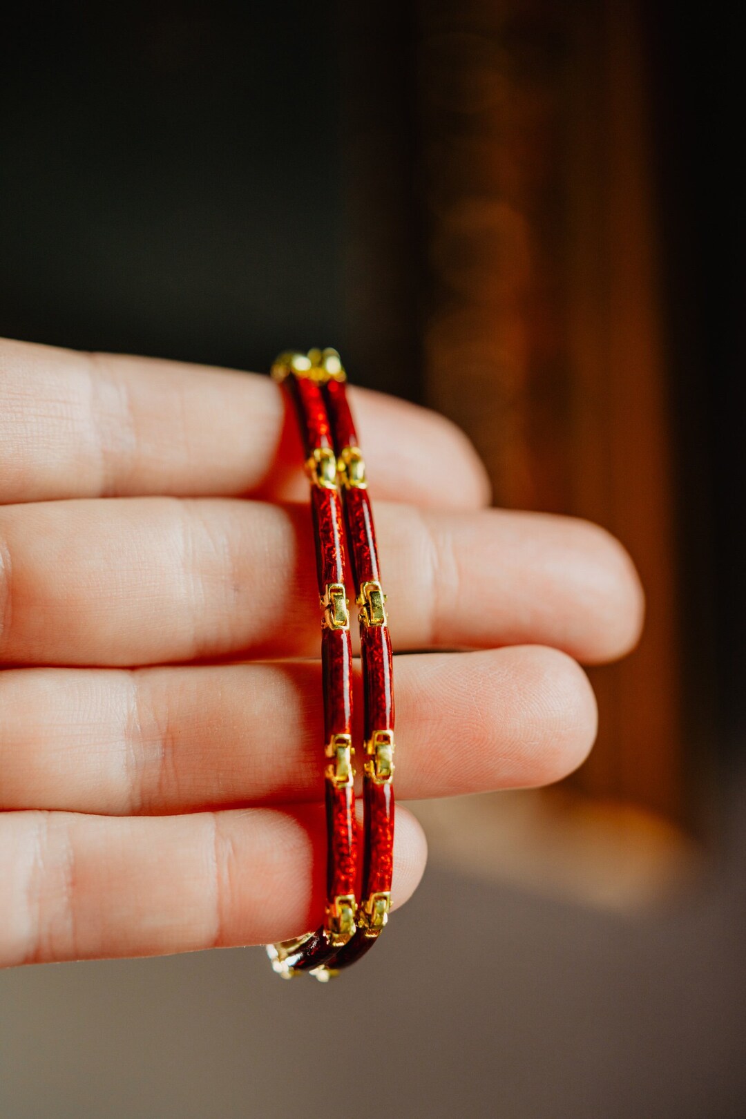 Vintage Italian Jewelry, Red Guilloche Enamel Bracelet, HEAVY 24g Solid ...