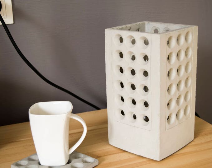 Concrete Lamp Edison Bulb or LED Bulb Bedroom Light Black - Etsy