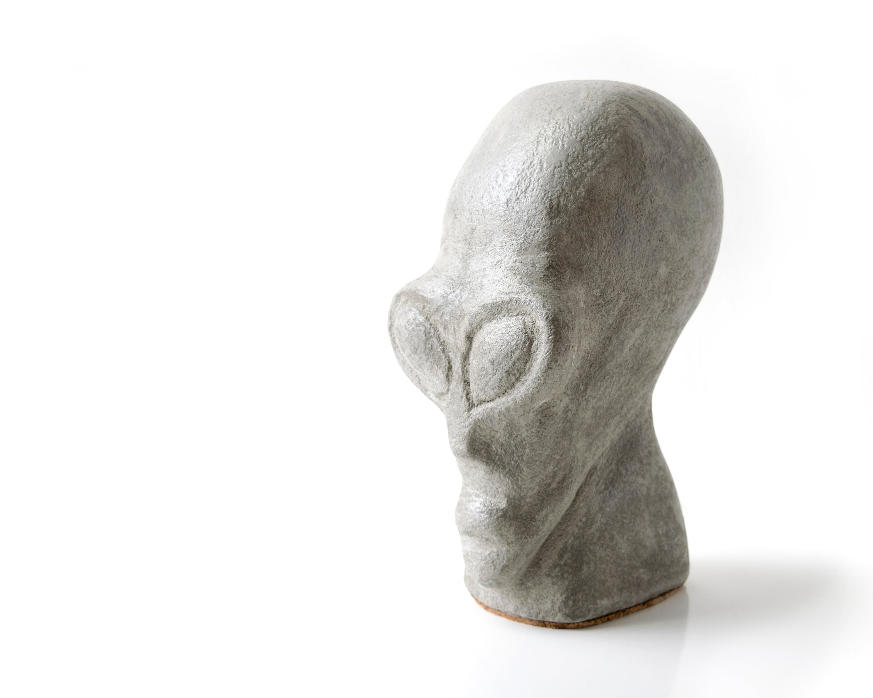 Concrete Headphone Stand Alien Head Style Cork Bottom Pad - Etsy