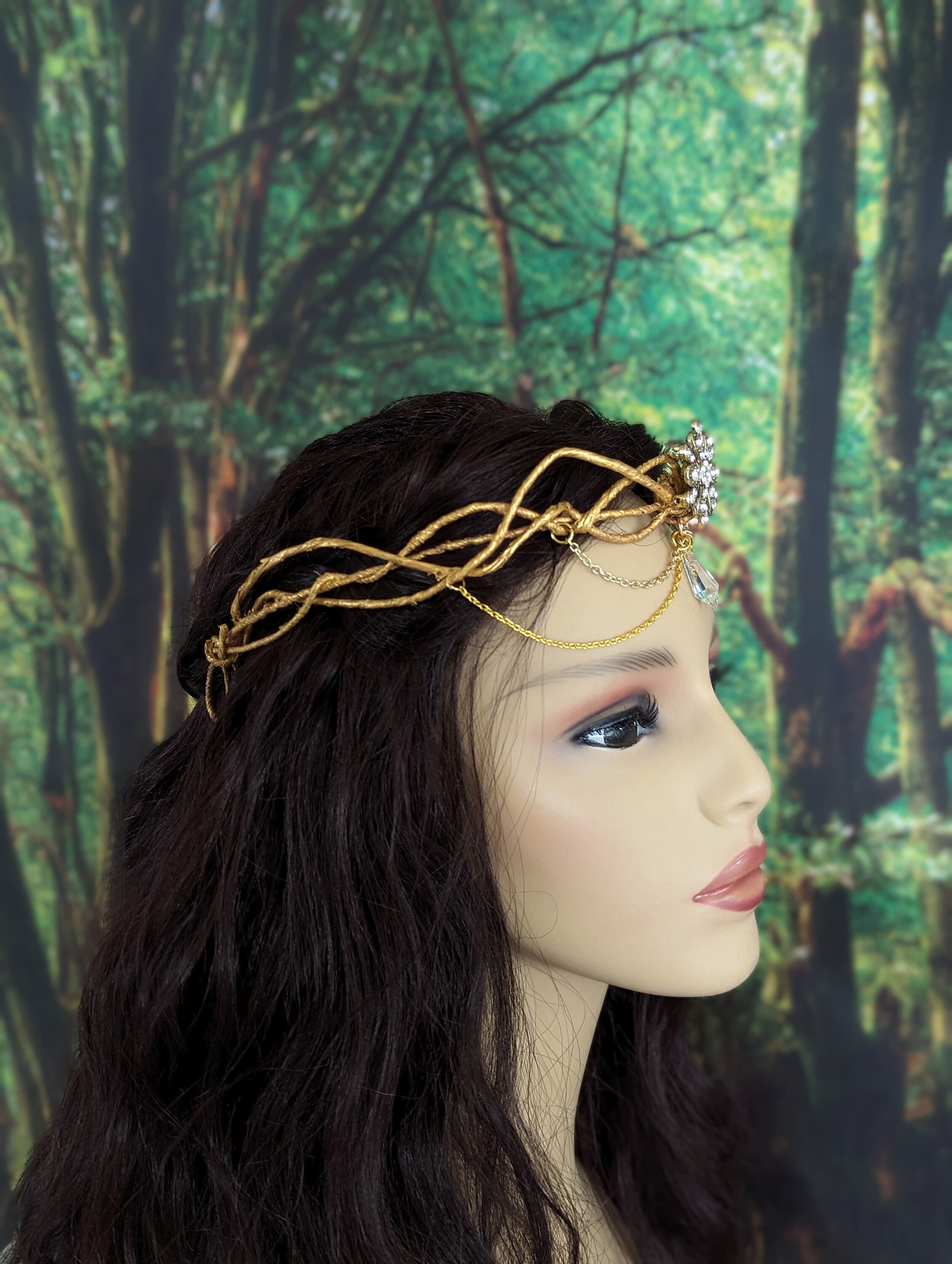 Elven Crown, Fairy Tiara, Fantasy Had Peace, Pagan, Druid, Woodland ...