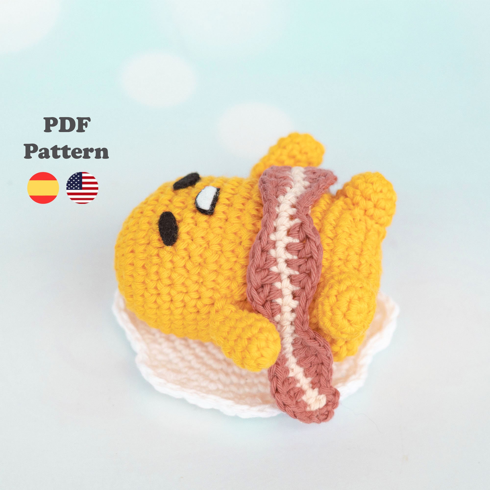 3in1 Egg Yolk Amigurumi Pattern PDF Pattern ENG / ESP - Etsy