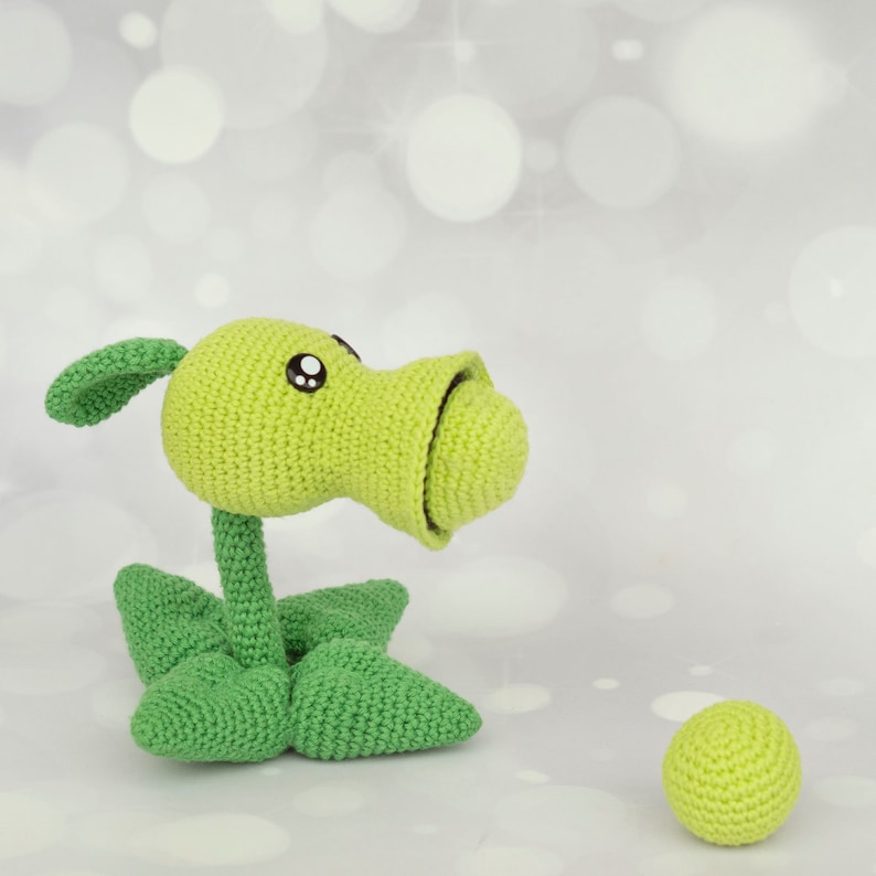 Peashooter Plants Vs Zombies Amigurumi Crochet Pattern PDF - Etsy