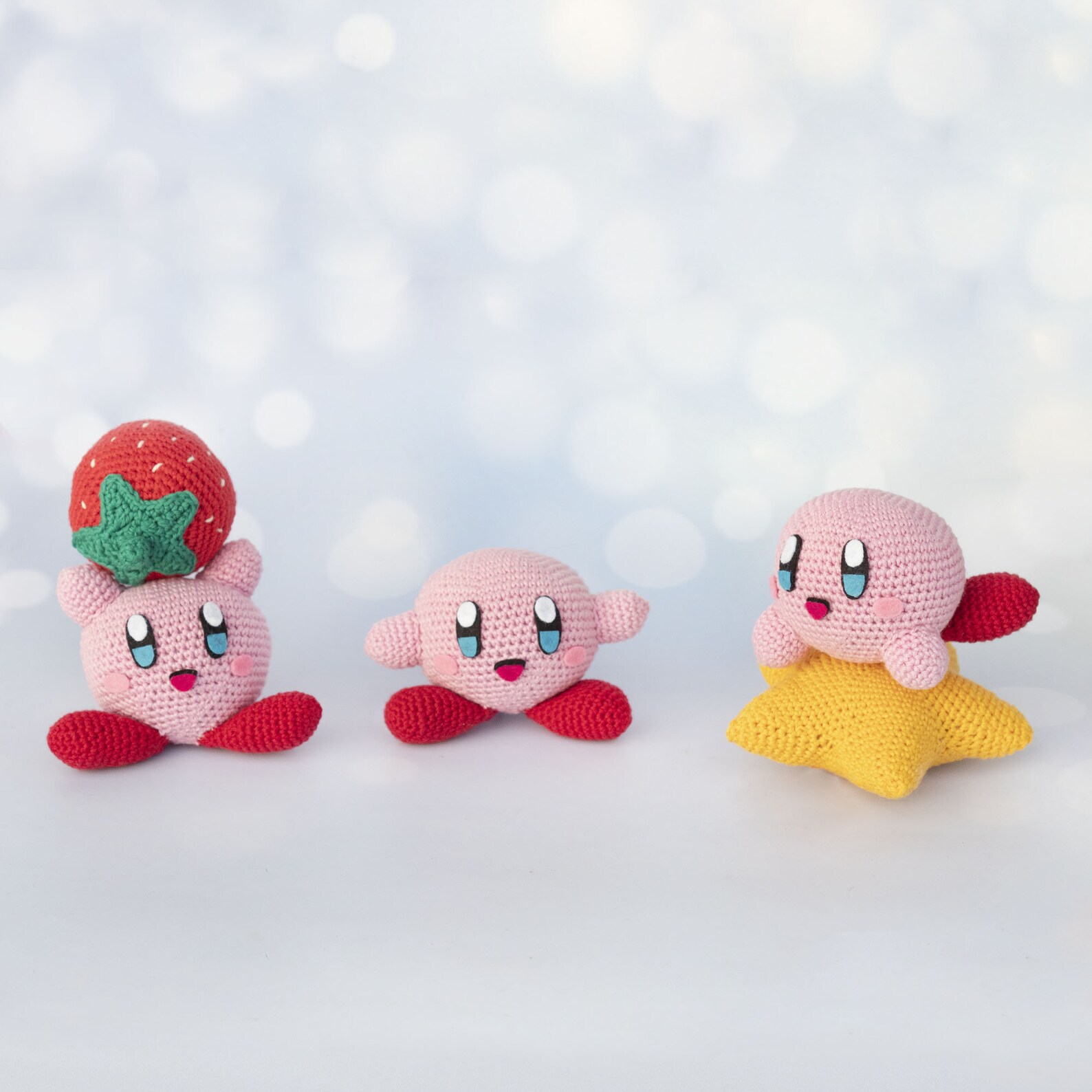 3 in 1 Crochet Pattern Kirby Kawaii Amigurumi Crochet PDF | Etsy