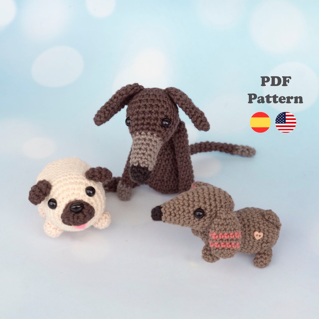 3 in 1 Crochet Pattern Puppies Mini Dogs | Amigurumi Pattern | Pdf ...