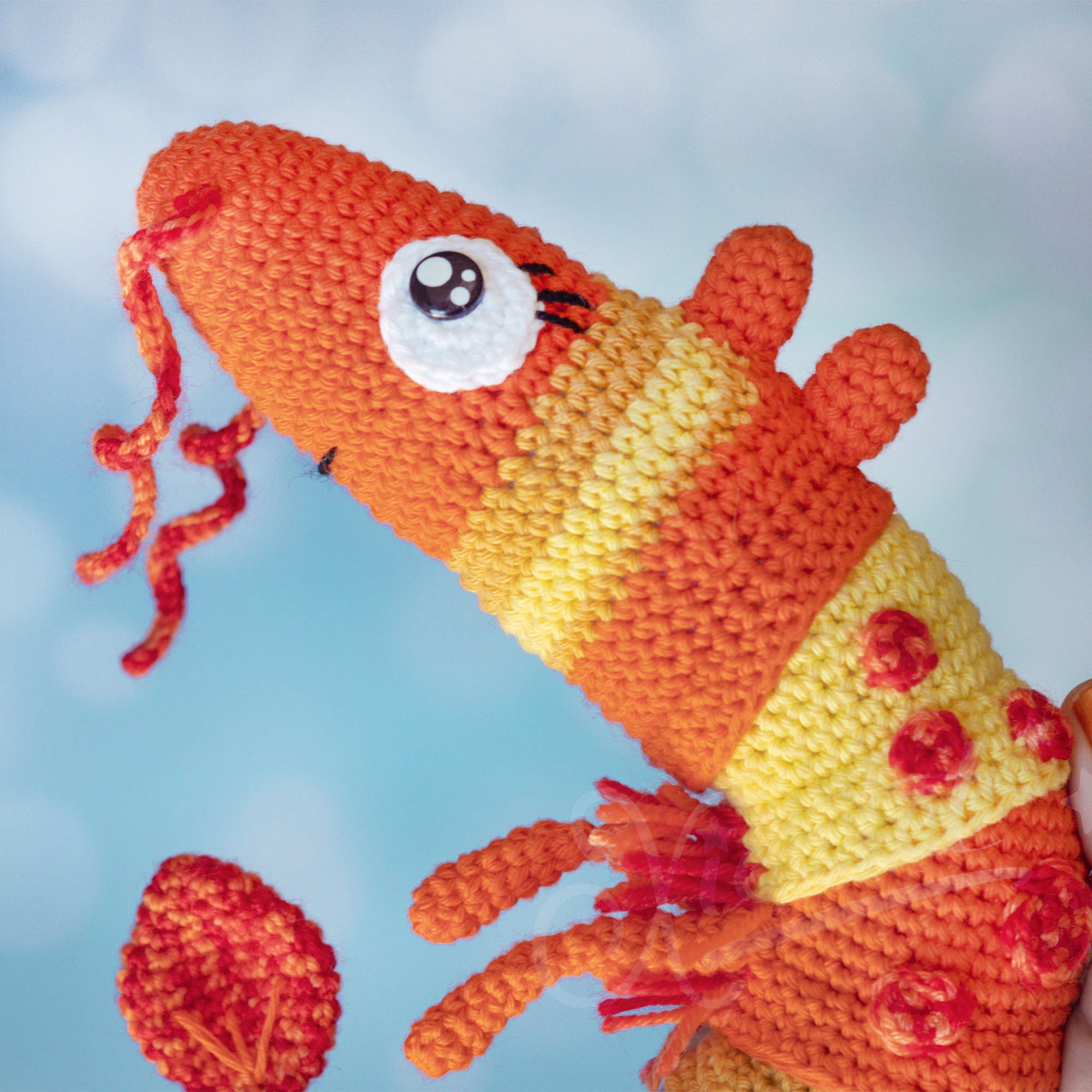 Crochet Amigurumi Pattern Ula the Prawn Amigurumi Pattern - Etsy