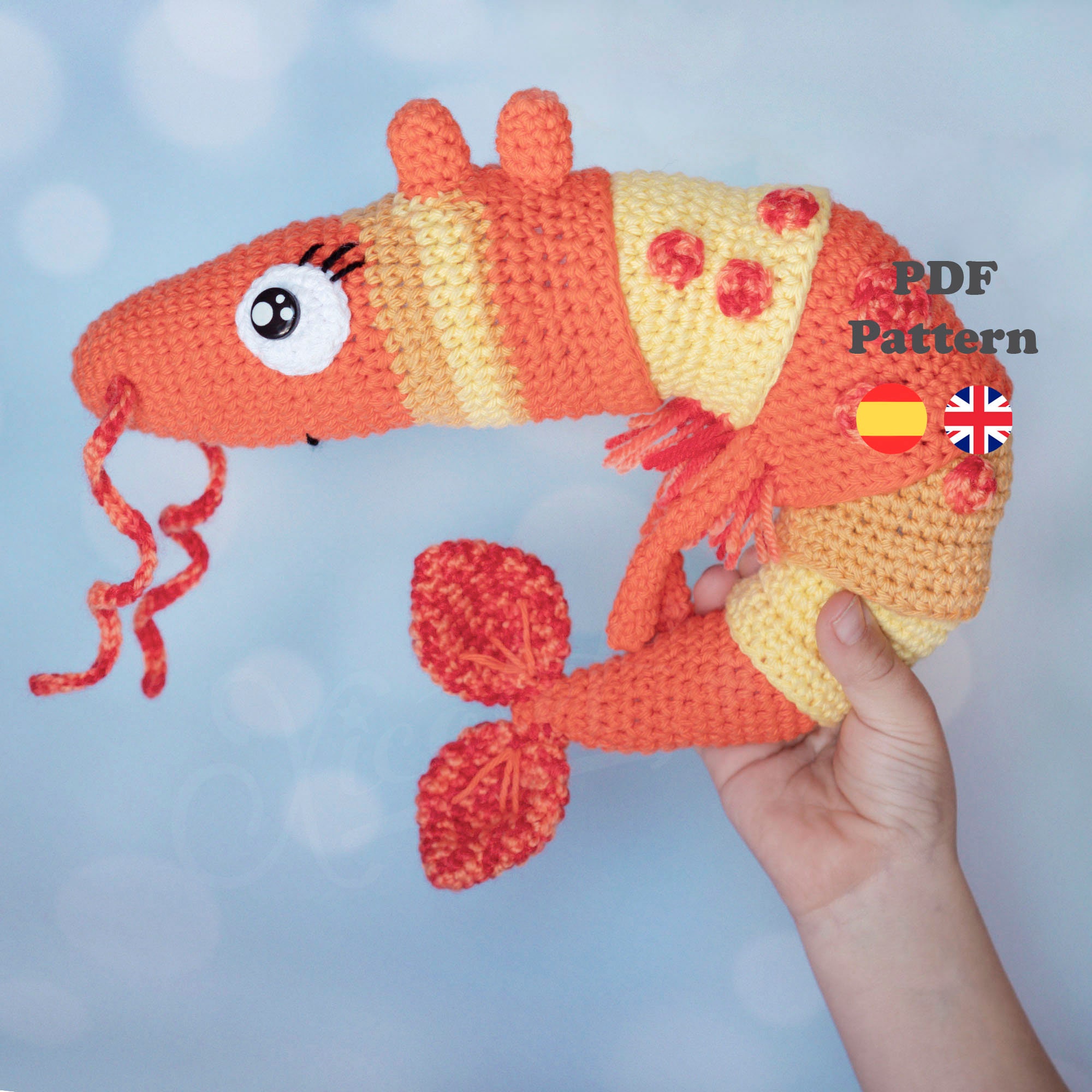 Crochet Amigurumi Pattern Ula the Prawn Amigurumi Pattern - Etsy
