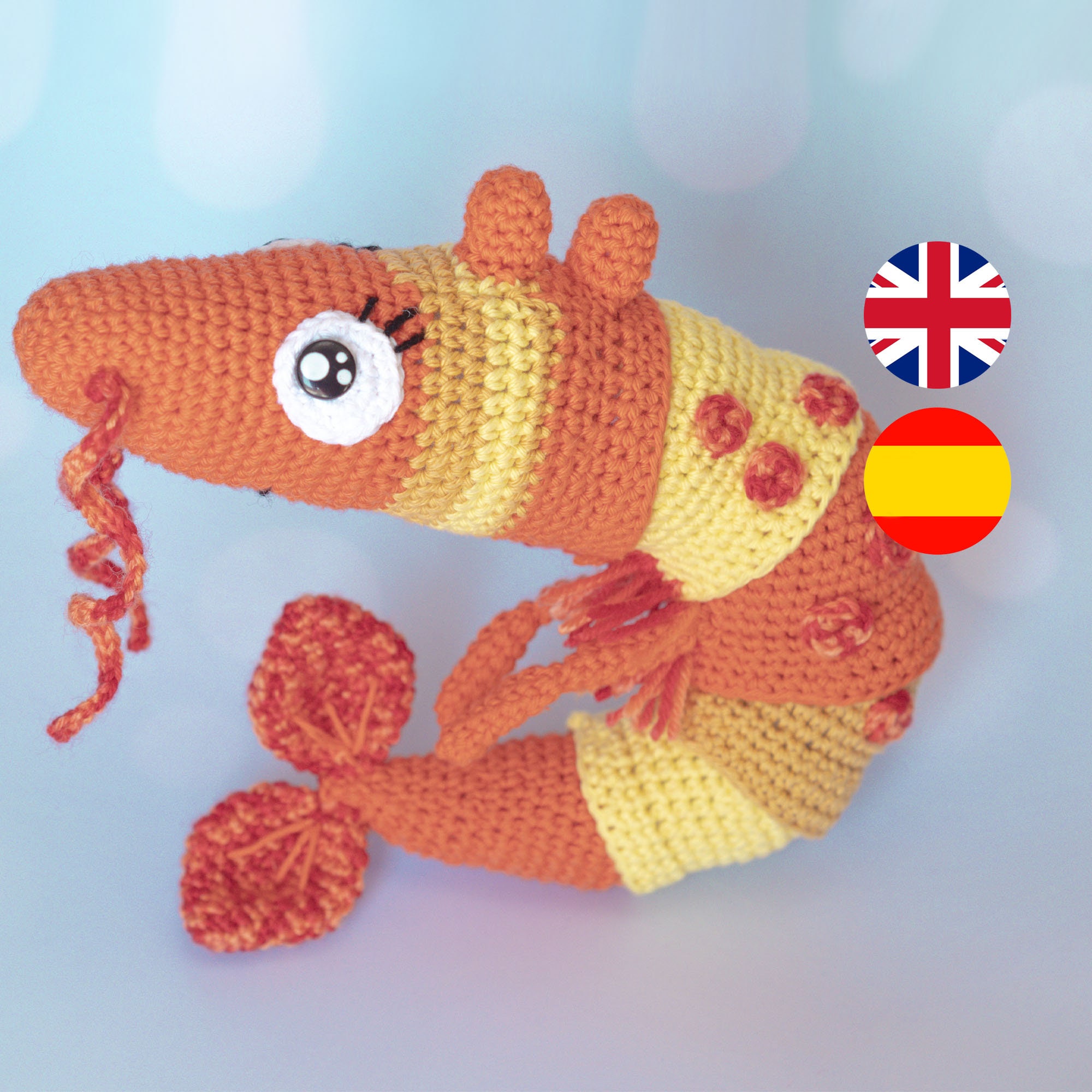 Crochet Pattern Ula the Prawn Amigurumi Pattern PDF | Etsy