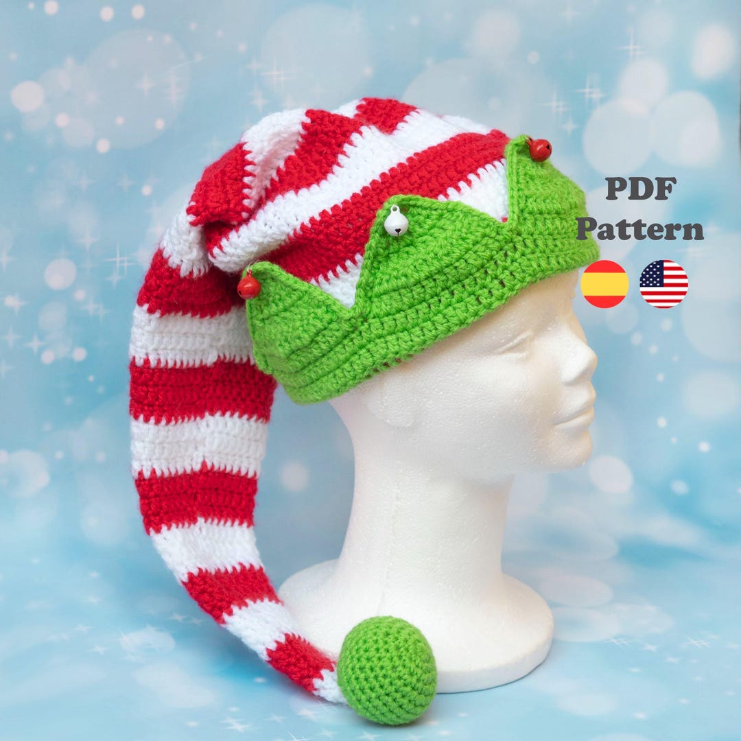 Adult Christmas Elf Hat Crochet Pattern Tutorial PDF | PDF Pattern ...