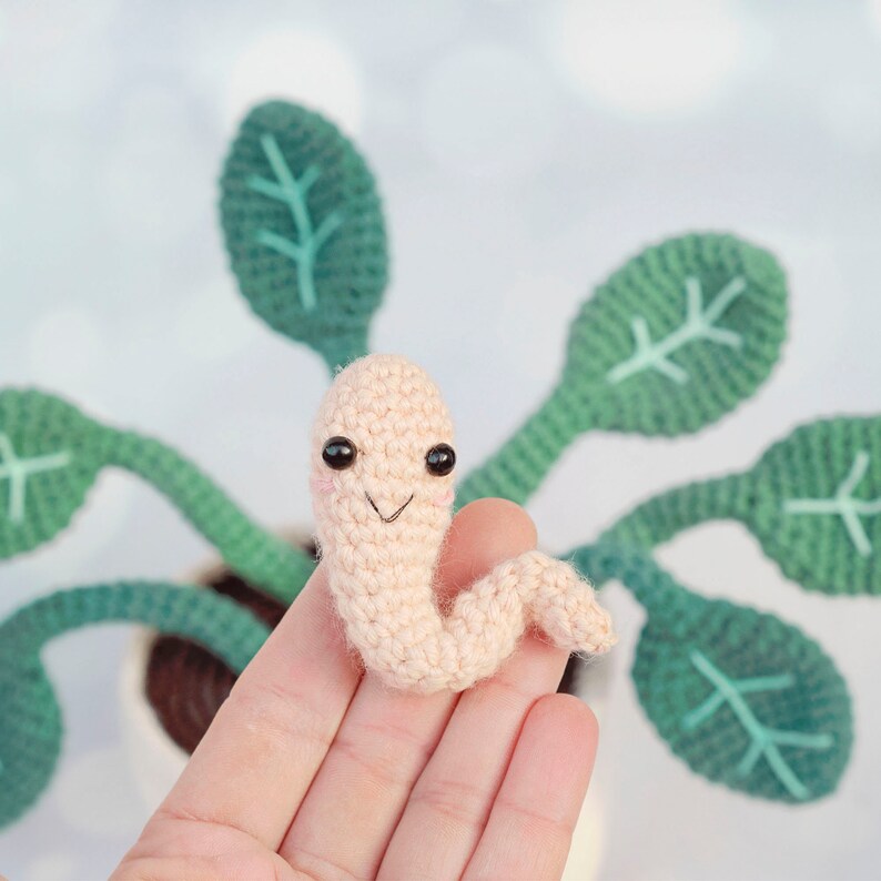 Plant and Worm Friend Amigurumi Pattern PDF Pattern ENG / - Etsy