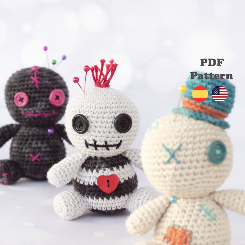 Voodoo dolls Amigurumi Crochet Pattern Pdf Voodoo PDF Pattern - Etsy España