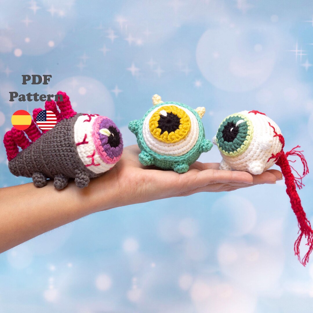 3-in-1 Monster Eyes Amigurumi Crochet Pattern | Amigurumi Pattern | ENG ...