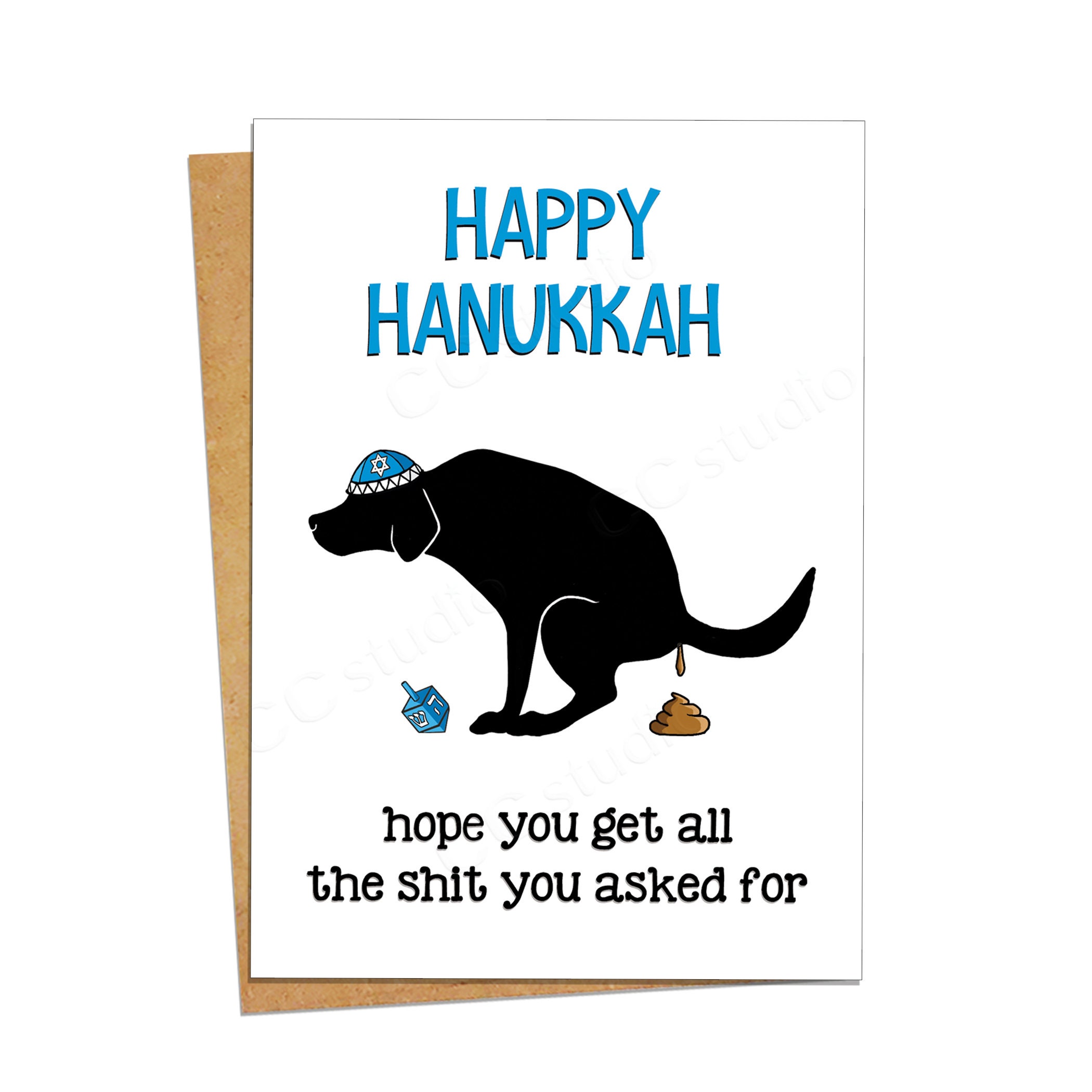 Happy Hanukkah Black Dog