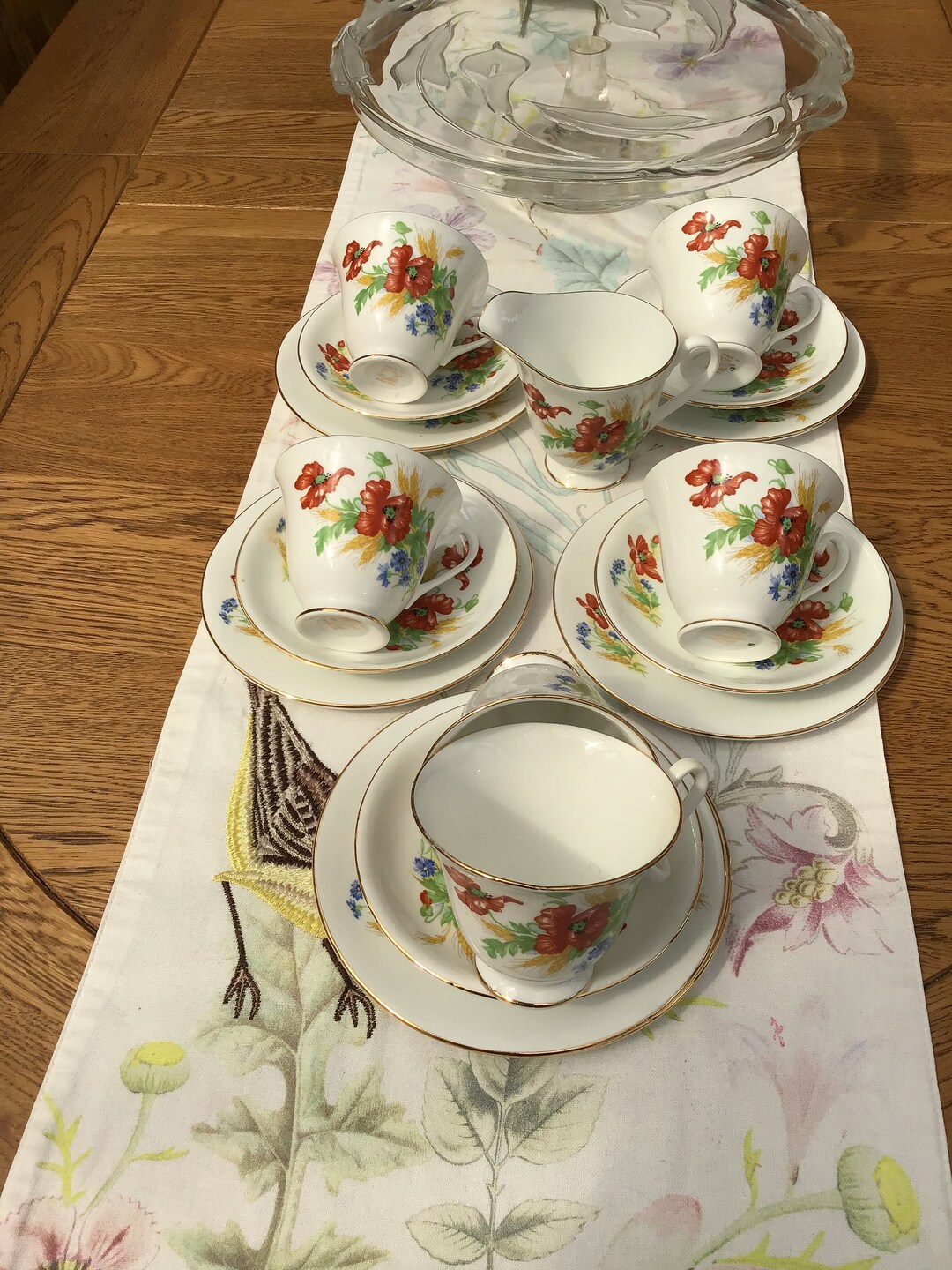Windsor Tea Set 5 Trios - Etsy