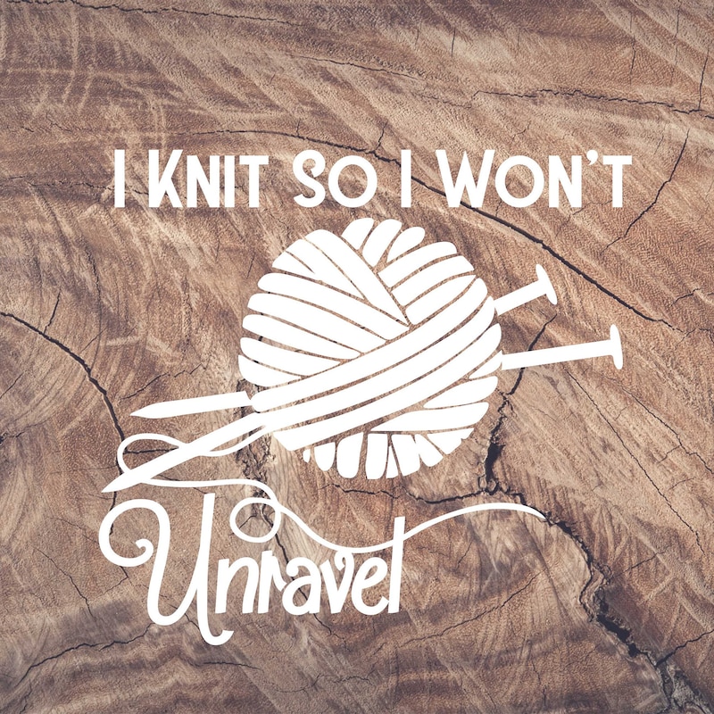Knitting Vinyl Decal - Etsy