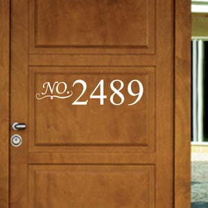 Weather Resistant Front Door Address House Numbers Vinyl Decal ...